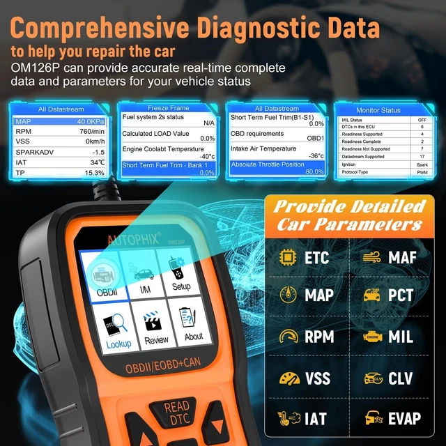 CODE READER AUTOPHIX OBD2 Scanner EUR 107,99 - PicClick IT