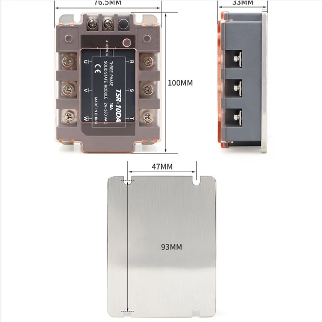 ELECTRIC FURNACE HEATING TSR10DA Three Phase SSR AC380V 40A Solid State ...