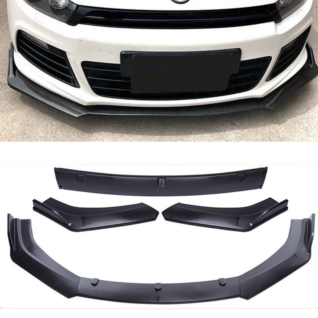 BLACK FRONT BUMPER Lip Spoiler Splitter Body Kit For VW Scirocco R Golf ...