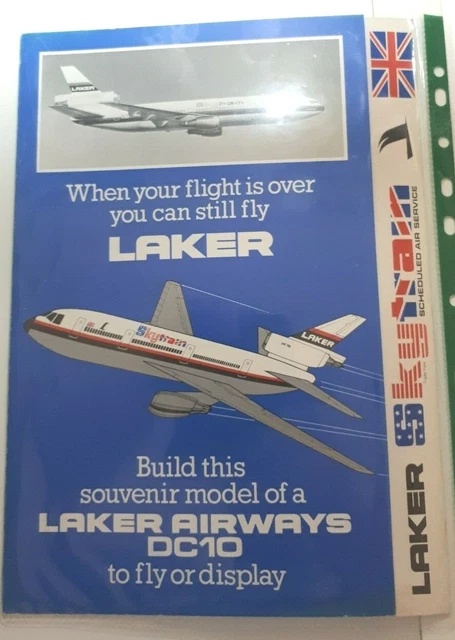 LAKER SKYTRAIN DOUGLAS DC-10 Souvenir paper model new very rare $14.99 ...
