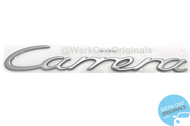PORSCHE 911 TYPE 997 & 996 Official 'Carrera' Matte Silver Rear Badge ...