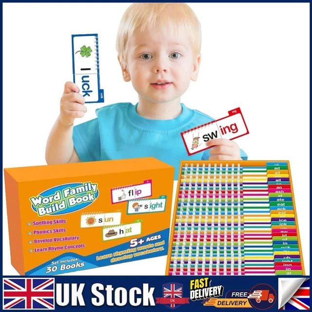 CVC WORD FLIP Chart Vowel Word Flashcards Word Builder Game for School ...