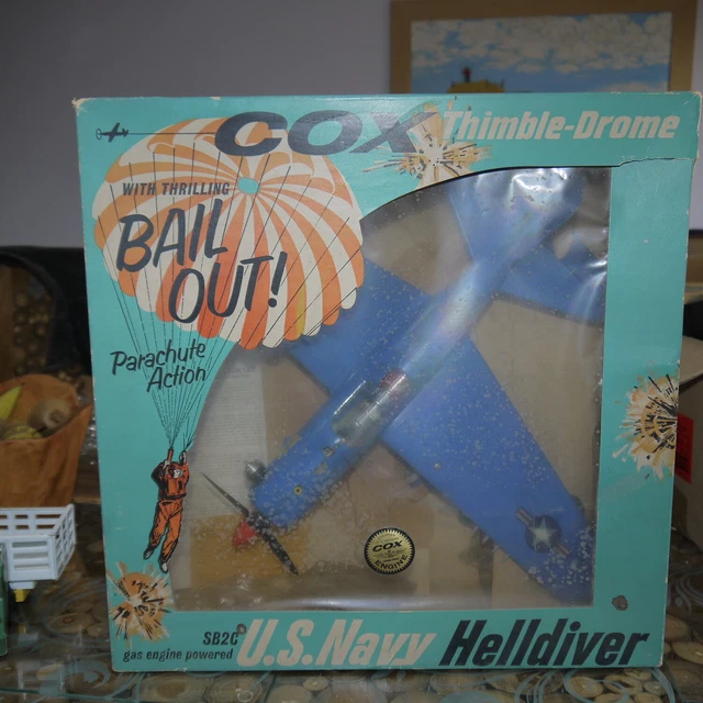 COX SB2C US NAVY HELLDIVER GAS POWER AIRPLANE 1960s BOXED scarce bail ...