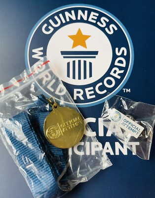 GUINNESS WORLD RECORDS Official Attempt Commemorative Medal And Pin ...
