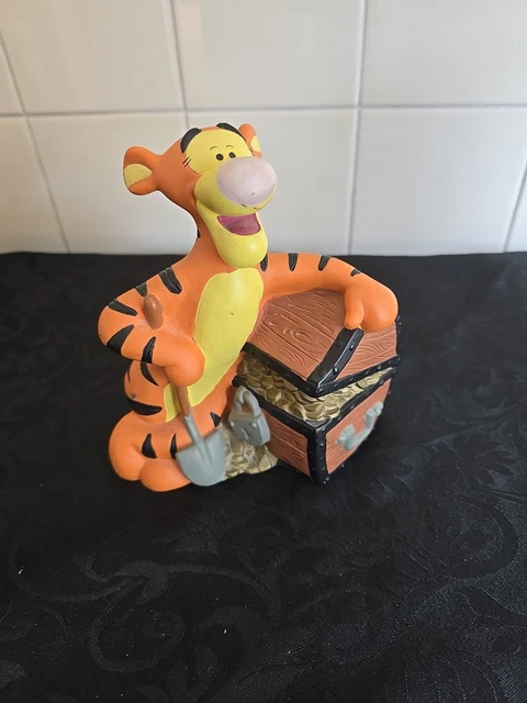 DISNEY WINNIE THE Pooh Tigger Treasure Chest Money Box Coin Piggy Bank ...