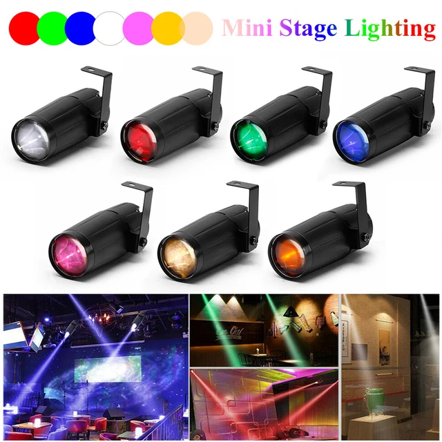 10W MINI LED Stage Lighting Beam Spotlight DJ Disco Bar Xmas Spin ...