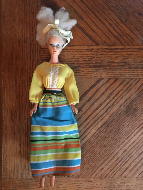 BARBIE MIDGE 1963-67 Mattel Straight Leg Barbie Co Summer Color Dress ...