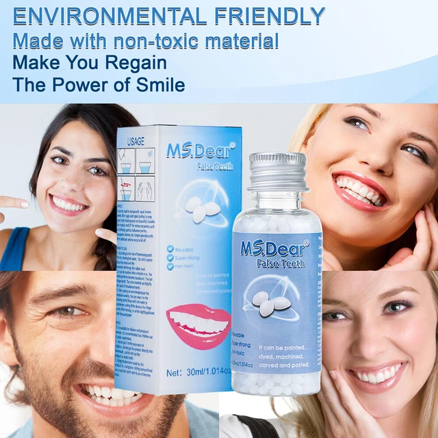 PERMANENT STRONG TEETH Tooth Repair Dental Cement Cavity Filling Kit ...