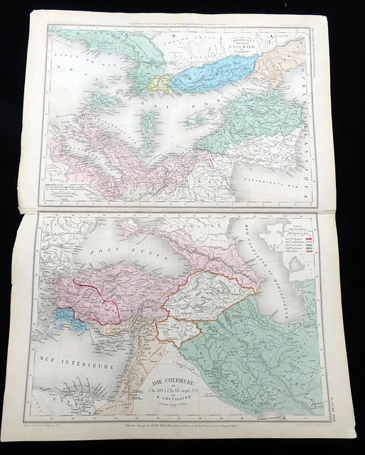 ANTIQUE MAP OF The Roman Conquest Asia Minor Hand Coloured Engraving ...
