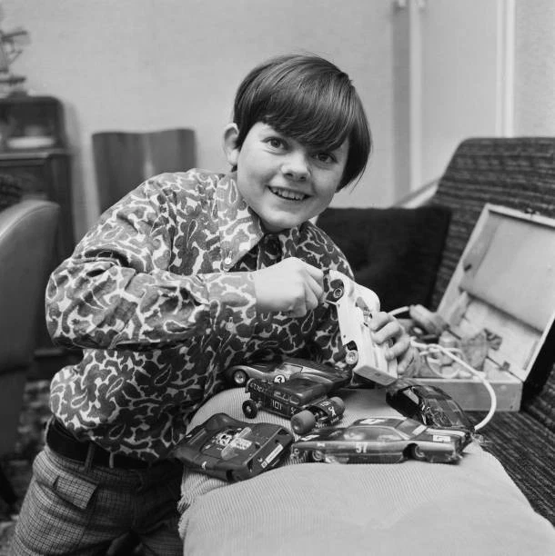 ACTOR JACK WILD Plays With Cars From A Slotcar Racing Set 1968 OLD ...
