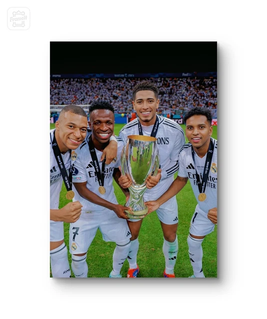POSTER KYLIAN MBAPPE Vinicius Jr Jude Bellingham Rodrygo Real Madrid Galaticos A4 EUR 8,36 ...