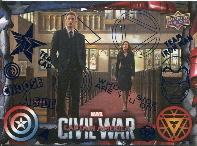 CAPTAIN AMERICA CIVIL War Blue Foil Parallel Base Card #31 £1.79 ...
