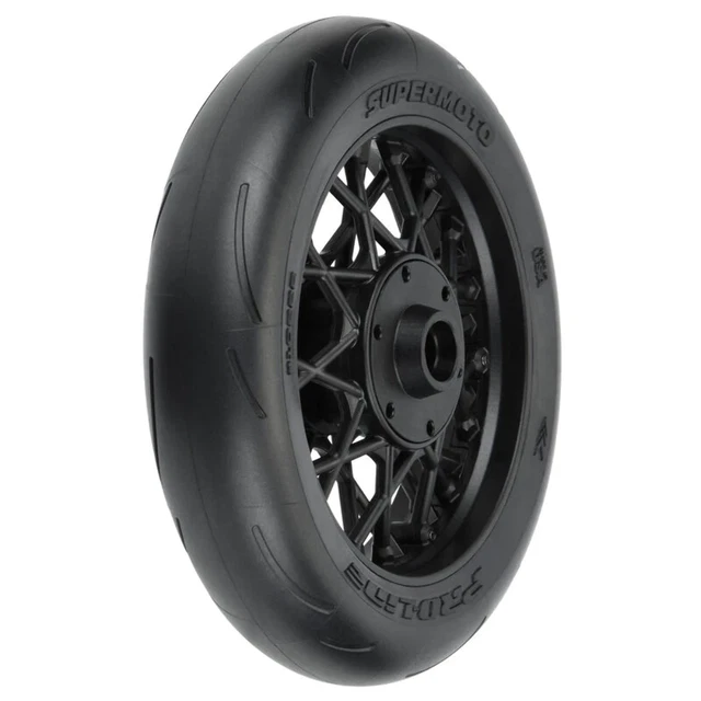 PRO-LINE 1/4 SUPERMOTO S3 Motorcycle Front Mounted Tires Losi PROMOTO ...