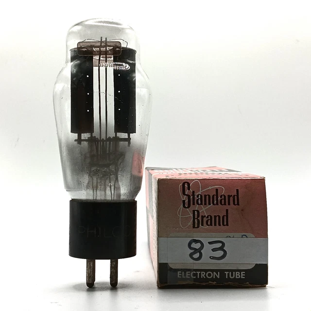 PHILCO TYPE 83 Vacuum Tube. A Rectifier/Power Supply Tube. VT83, 301A ...