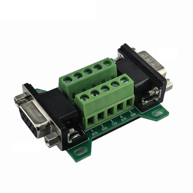 DB9MFA TERMINAL BLOCK Adapter Solderless Connector for Male Female Use ...