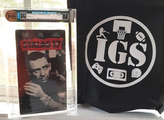 VHS NEW GRADED IGS 7.5/7 NM/EXC STALAG 17 1953/1991 WM SEALED William ...