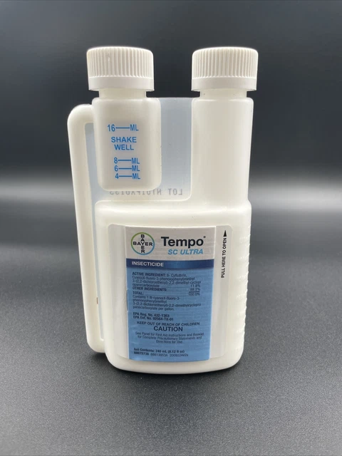 BAYER 8OZ TEMPO SC Ultra 240 ML Insecticide Pest Insect Control Spiders ...