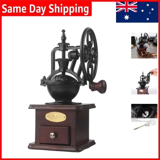 HAND CRANK COFFEE Mill - Antique Cast Iron Design for Perfect Grinding ...