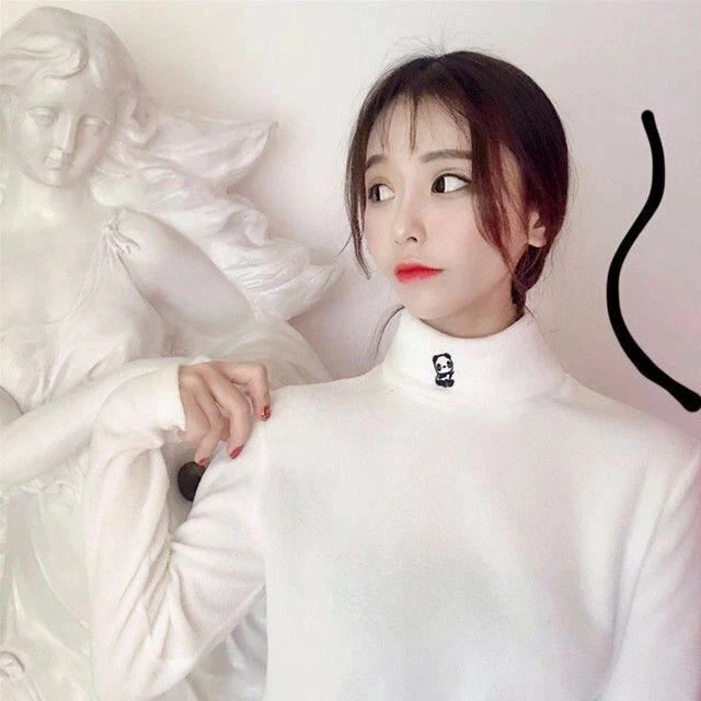 EMBRACE QUI EST avec Notre Dessin Animé Ours Panda Col Roulé Pull EUR ...