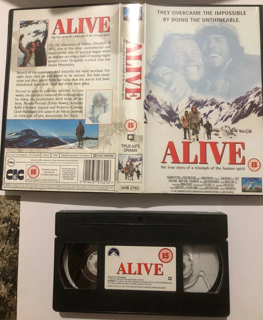 ALIVE {1993, VHS/PAL, True Story} Original Ex-Rental Big Box Release ...