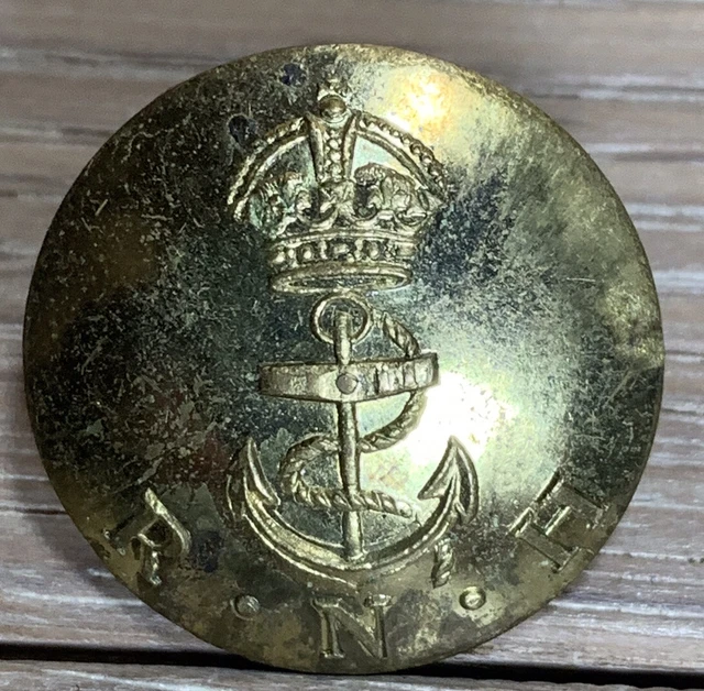 ROYAL NAVAL HOSPITAL, Kings Crown BRASS BUTTON c.WW1 - 24 mm, London £8 ...