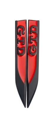 VOLKSWAGEN VW GOLF gtd side wing badge set red & black golf mk7 mk.7.5 ...