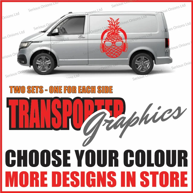 VW TRANSPORTER SIDE Decals Stickers Camper Van Graphics T4 T5 T6 Caddy ...