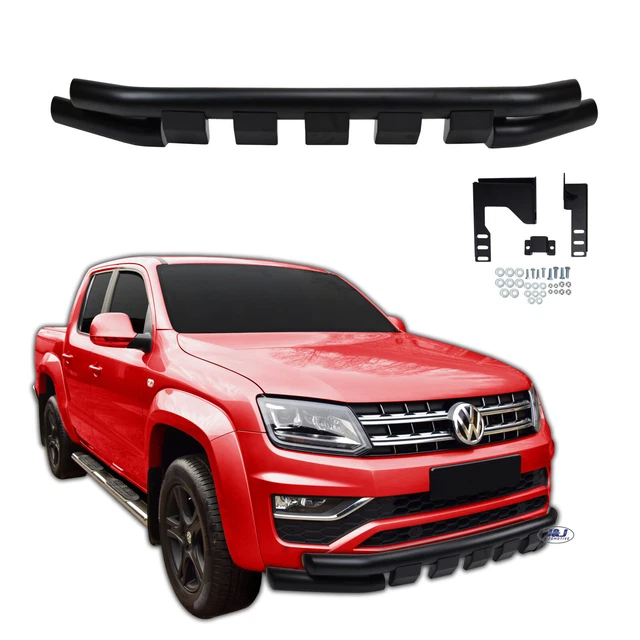 BLACK BULL BAR NUDGE DOUBLE SPOILER BAR CITY GUARD SHARK for VW AMAROK ...