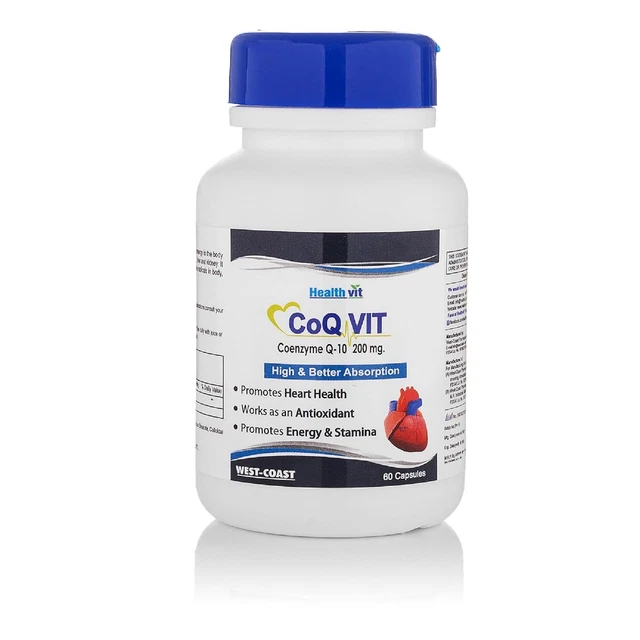 HEALTHVIT HAUT ABSORPTION Co-Qvit Coenzyme Q10 200mg pour Unisexe 60 ...