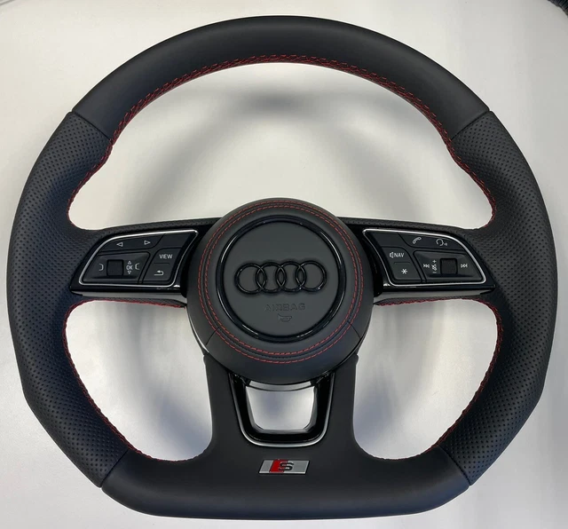 AUDI A4 A5 8W B9 A3 8V RS3 RS4 RS5 Lenkrad Abgeflacht Leder Perforiert S-Line EUR 450,00 ...