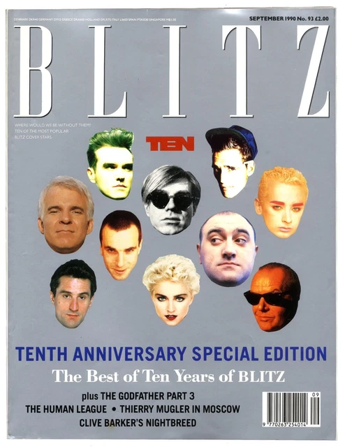 BLITZ MAGAZINE NO 93 September 1990 10th anniversary issue Human League ...