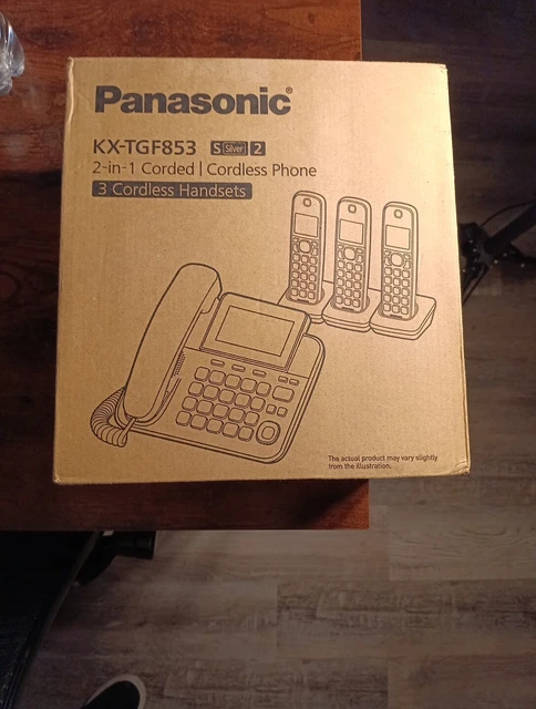 PANASONIC HOME PHONE System 1 Base and 3 Cordless Handsets Open box ...