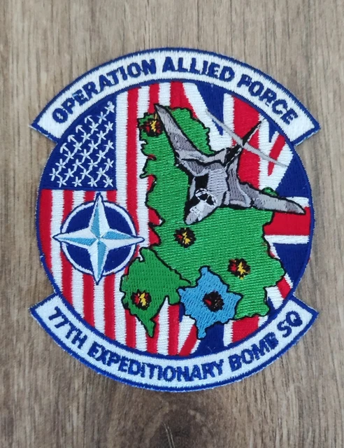 USAF RAF FAIRFORD 77th Expeditionary Bomb Squadron OP Allied Force B-1B Patch £49.99 - PicClick UK