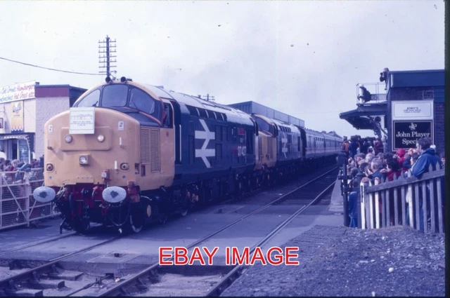 ORIGINAL 35MM SLIDE CLASS 37 LOCO NO 37427 BONT-Y-BURMA AT BARMOUTH ...