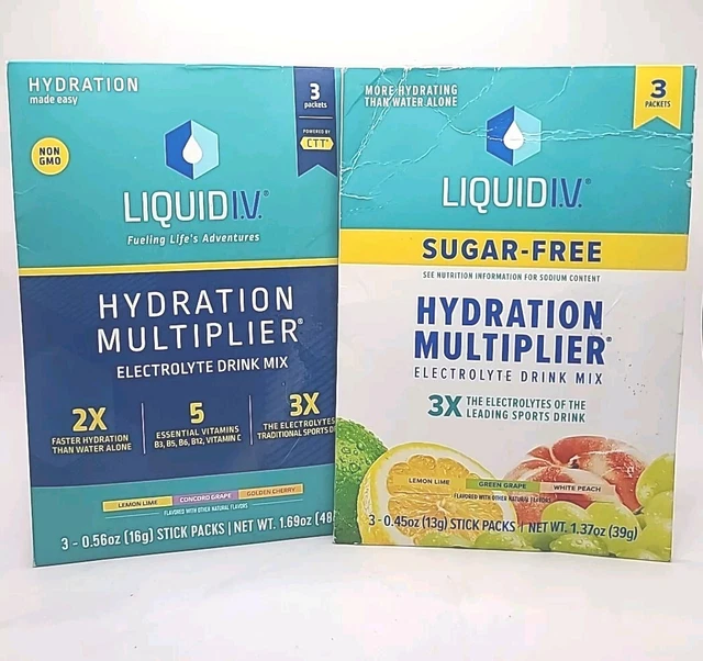 LIQUID IV HYDRATION Multiplier Electrolytes - 6 Sticks Variety Pack ...