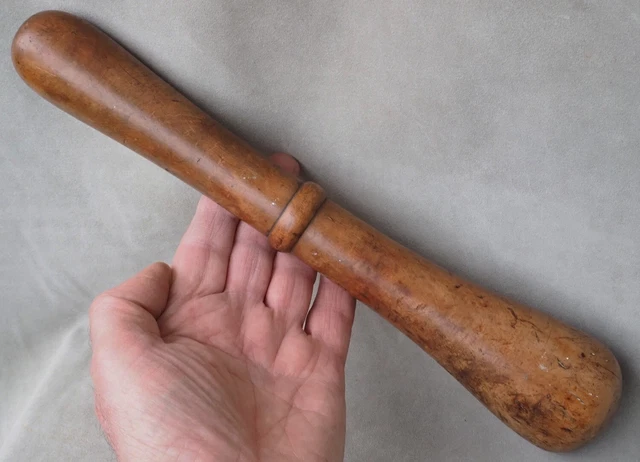 RARE ANCIEN GRAND pilon buis 19ème apothicaire antique boxwood pestle ...