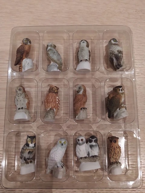 FEVES ,SÉRIE COMPLÈTE de 12 fèves chouettes et hiboux ,TBE . EUR 11,00 ...
