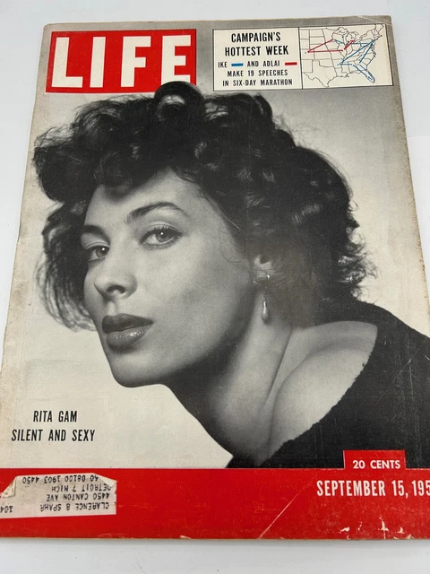 LIFE MAGAZINE SEPTEMBER 15, 1952, Rita Gam Silent & Sexy, Campaign Week ...