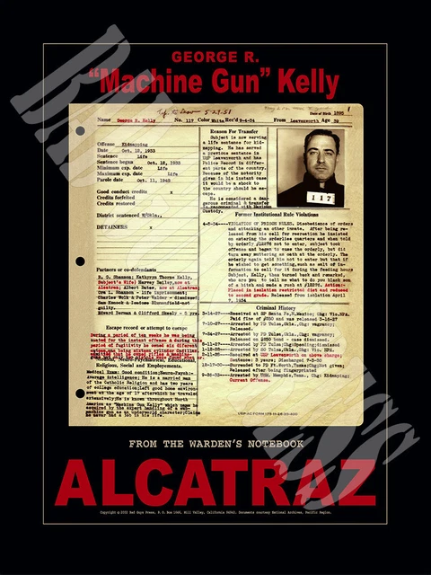 MASCHINENGEWEHR KELLY GANGSTER Becher Schuss/Rap Blatt Poster ...