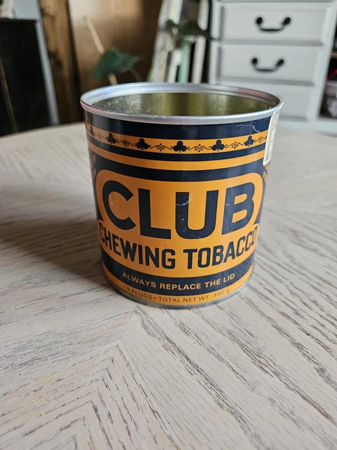 VINTAGE CLUB CHEWING Tobacco Tin Can Imperial Tobacco Co. of Canada ...