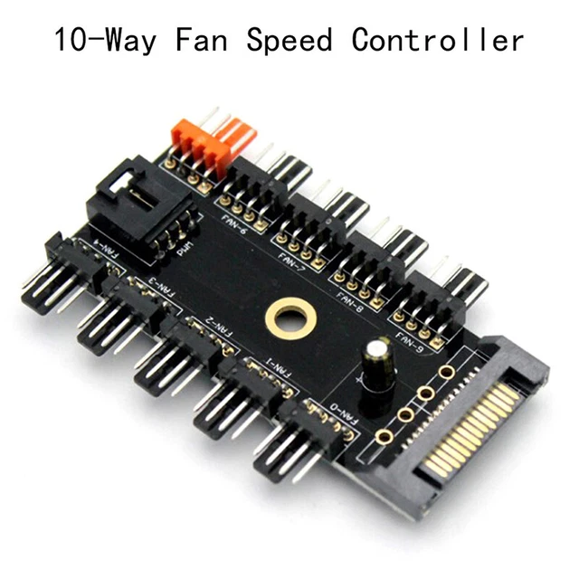 FAN HUB SPEED Controller Regulator 12V Computer Caseinterface Chassis Fan Hy.CN $4.17 - PicClick CA
