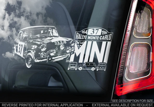 MINI - CAR Window Sticker - Rally Monte Carlo '64 - Morris Cooper S WRC ...