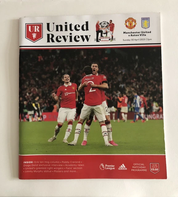 Programme Man Utd Vs Aston Villa 30 04 23 Eur 1 15 Picclick Fr