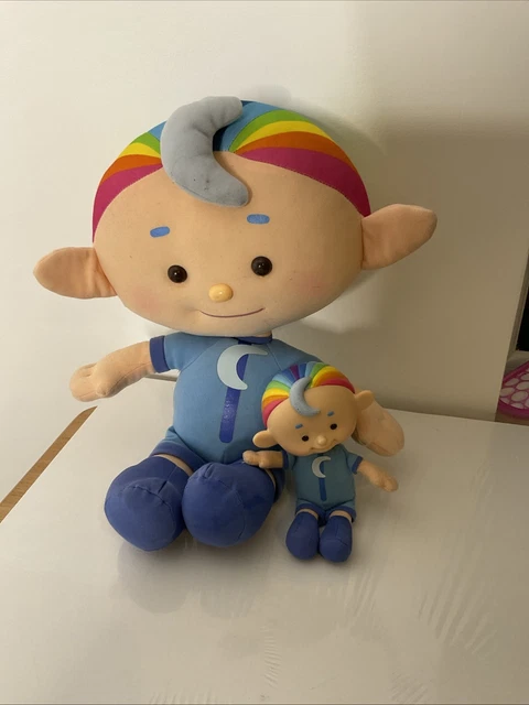 CBEEBIES CLOUD BABIES Baba Blue Rainbow Star Large & small Plush Doll ...