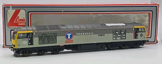 WORKING LIMA L204875 Class 60 60015 Bow Fell in Transrail Grey OO Wrong ...