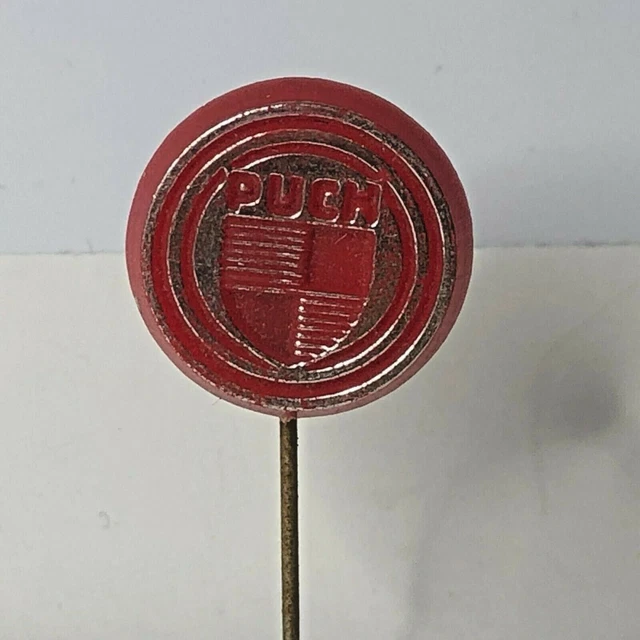 1960'S PUCH MOPEDS Red Plastic Stick pin badge Advertising 18 mm ...