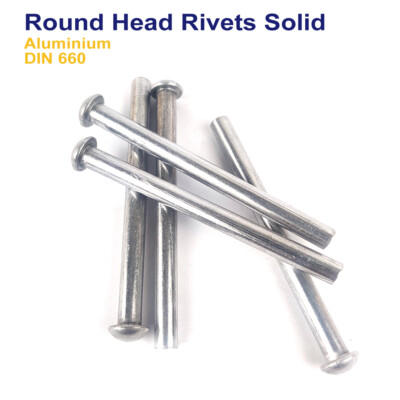 M2 X 3MM SOLID RIVETS ROUND DOME HEAD RIVETS ALUMINIUM DIN 660 £1.29 ...
