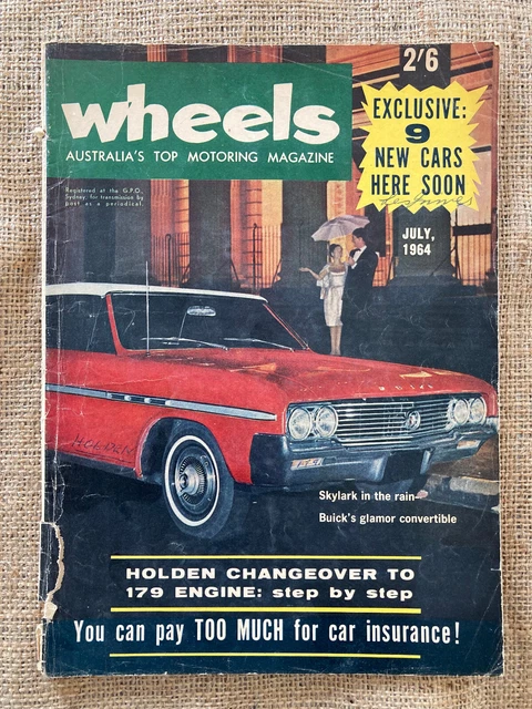 MAGAZINE VINTAGE - WHEELS JULY 1964 HOLDEN RETRO AUSTRALIAN Advertising ...