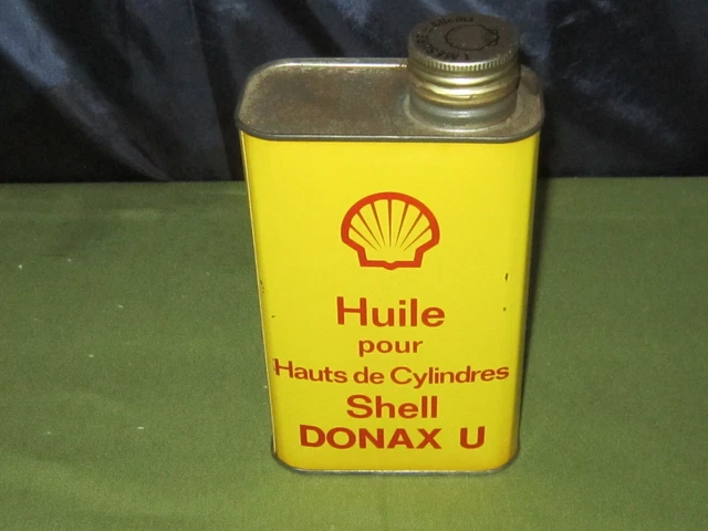 OUTIL ANCIEN, BIDON huile ancien, SHELL DONAX U, HAUTS DE CYLINDRES EUR ...