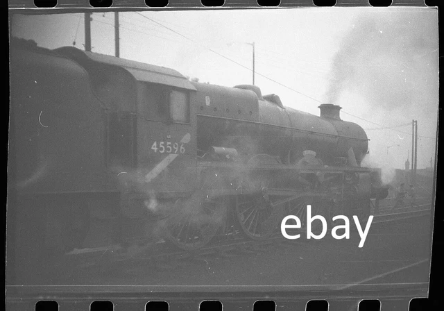 ORIGINAL 35MM NEGATIVE OF BR LMS STEAM LOCO 45596 BAHAMAS c1962. £3.99 ...